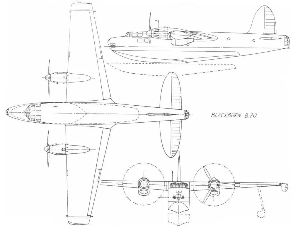 Skema ta 'Boat Titjir Sperimentali Blackburn B-20