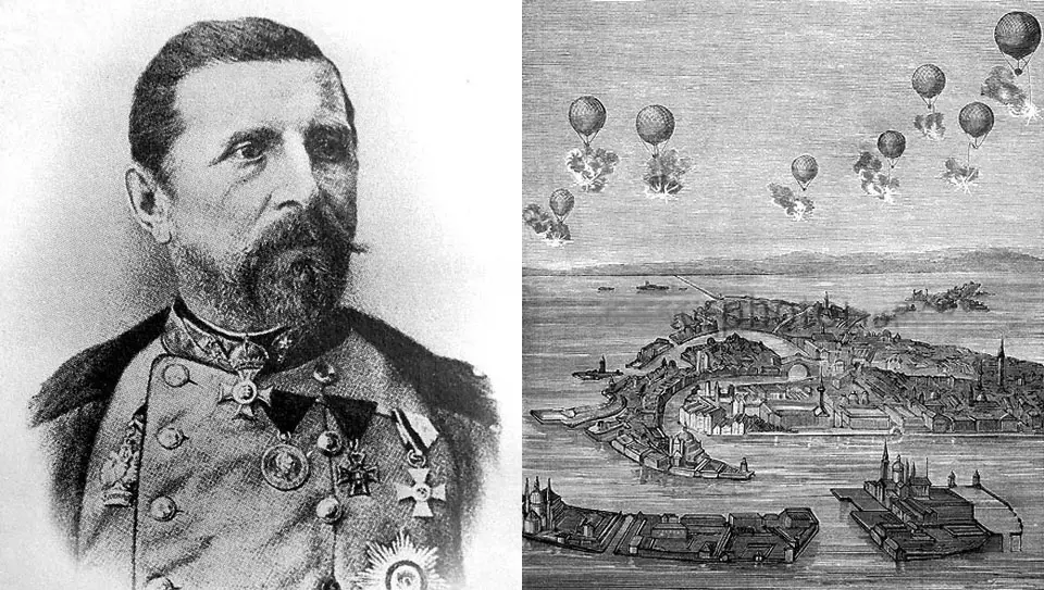 Franz von Uhatyus e os seus aeroboms en acción