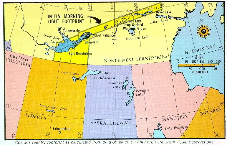 DISTRICT OF FRIEND OF WHITES OF SPACE AUTOMATIC SPACE COSMOS-954 NRCAN.GC.CA