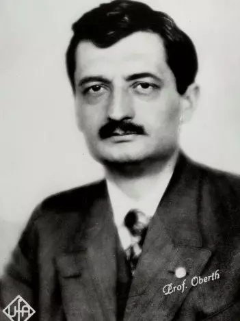 Teoreettisen kosmonautisen herman Wubblein perustaja, 1929. Kansallinen ilma- ja avaruusmuseon arkisto, Smithsonian laitos