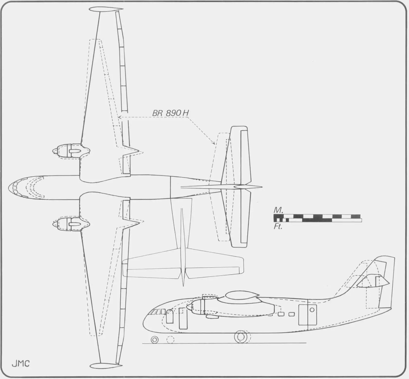 Bidaiarien hegazkinen proiektua Breguet 895