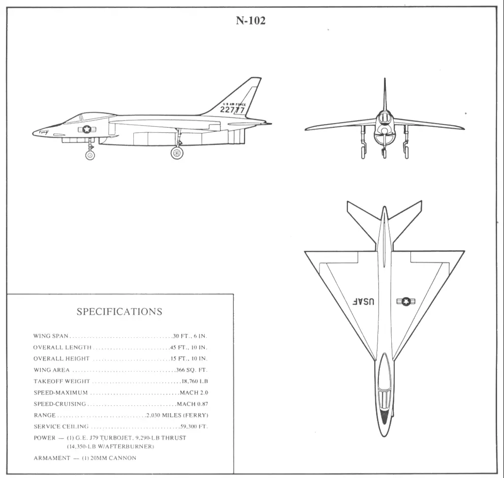 Northrop N-102 Bomber Fighter Project-skema