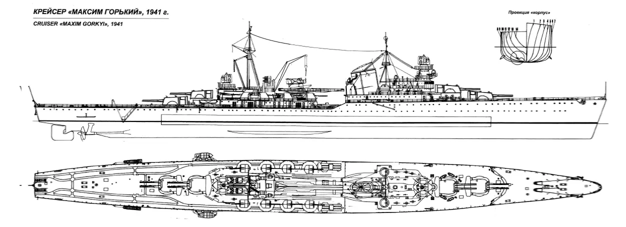 Ir vėl Cruiser projektas 26-bis arba Alžyras sovietų