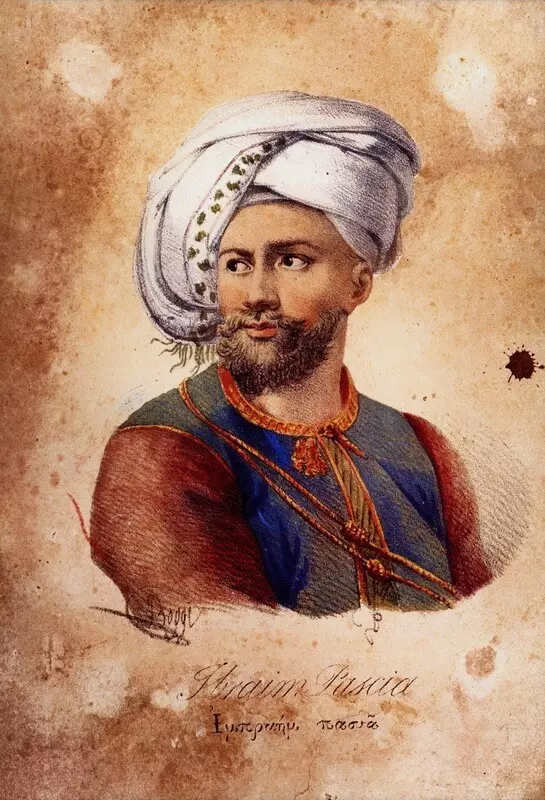 یونان میں مصری فورسز کے کمانڈر محمد علی ابراہیم پاشا کا بیٹا. Wikimedia.org.