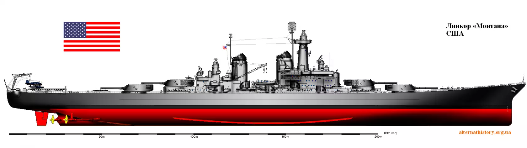 Linkor Soviet Union è un americano o un progetto della nave lineare Montana. Stati Uniti d'America