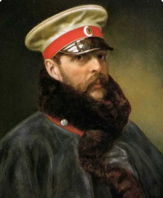 Umdwebi ongaziwa (i-monogrammer VG). I-Portait of Emperor Alexander II - 1888