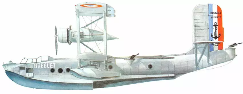 Esquema para colorir prototype Barco voador Breuguet Bre-521 Bizerte