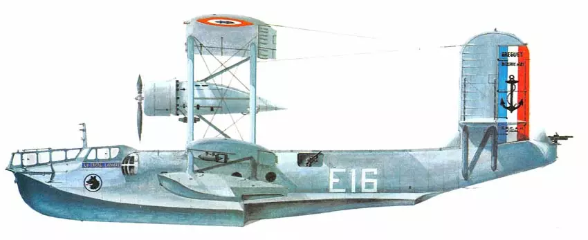 Scheme Coloring Serial Flying Boat Breuguet Bre-521 Bizerte från Squadron E1