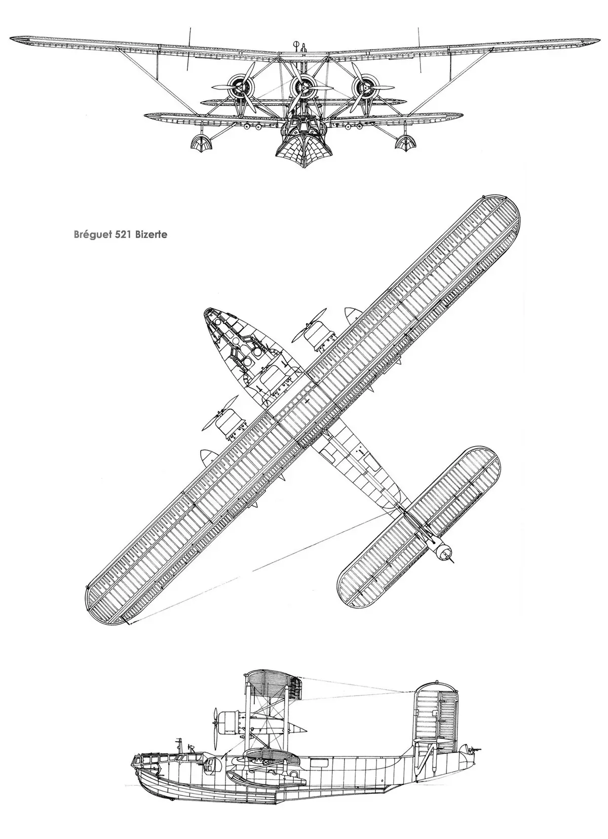 Breuguet Bre-521 Bizerte flygande båtschema