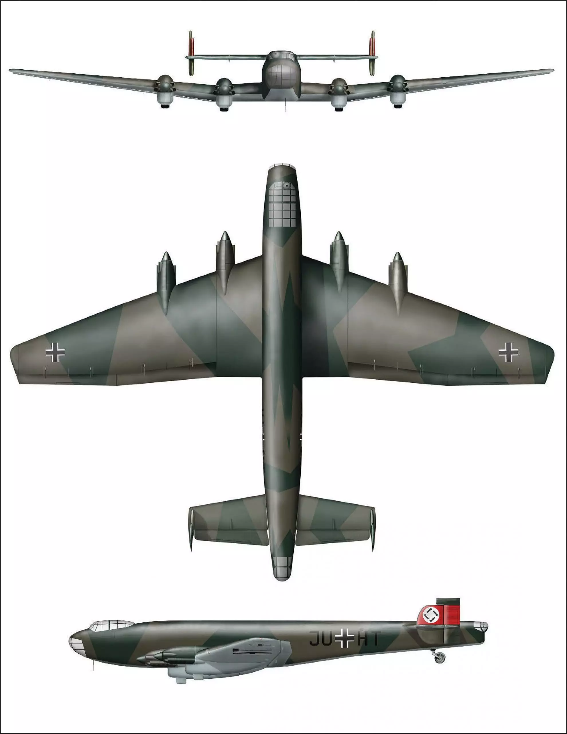 Iskusni teški dugoročni bombarderi Junkers Ju 89. Dio 2. Record Let Nimo nigdje 1644_10