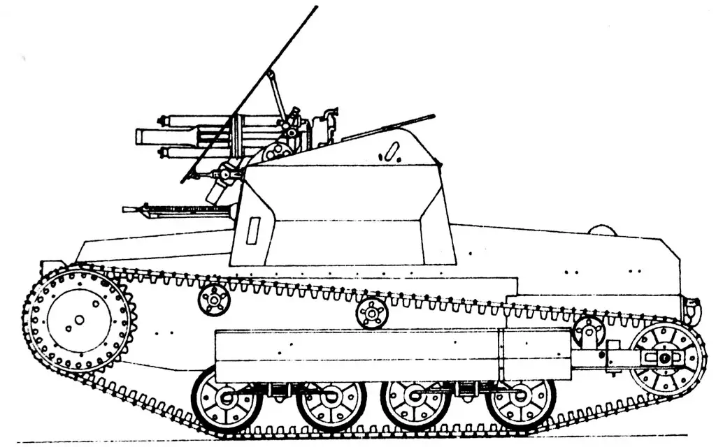 MU-4 / I, Opção com 3,7 / 7 cm Pěchotní Kanón BA1 / AB1, dezembro de 1931