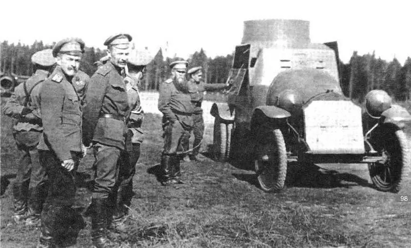 Vehicles blindats russos de la Primera Guerra Mundial. Part 11 del Pla Mercedes blindat de la 25ª Plataforma de la Seu de l'Epic. 1915.