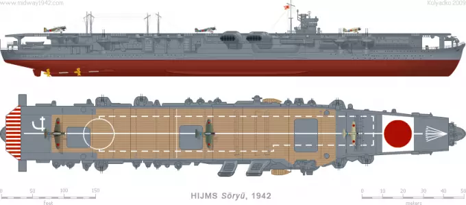 รูปภาพ IV เรือบรรทุกเครื่องบินของทะเลปะการังและมิดเวย์