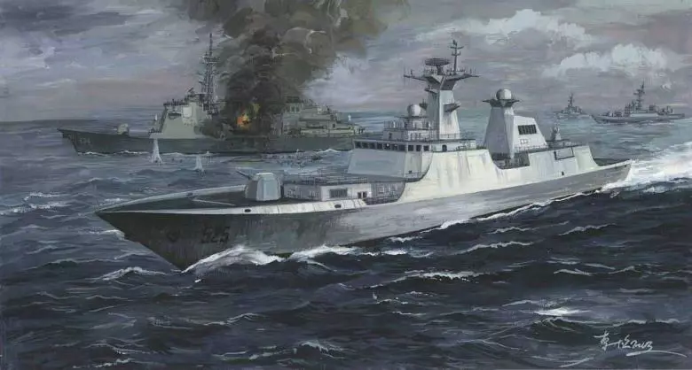 Mare na Kitajskem Rocket Frigates.