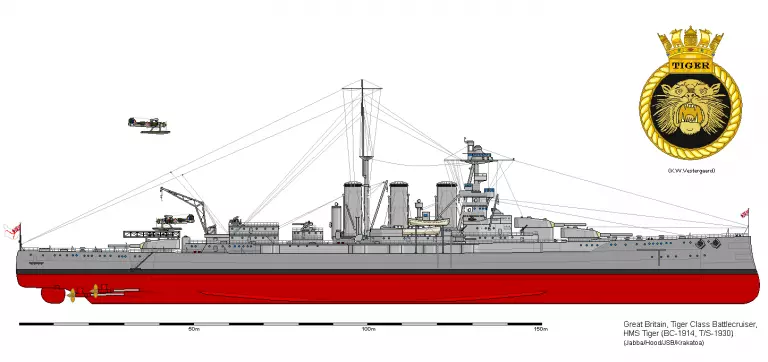 Linear Cruiser Tiger a Form vun engem Trainingsschëff