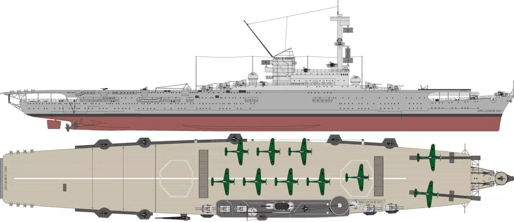 Escort aircraft carrier Weser (Wser). Alemanya.