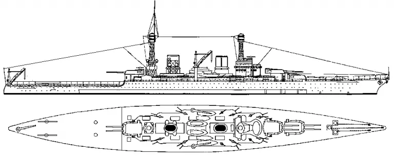 Nave de aviación y artillería. Par de opciones.