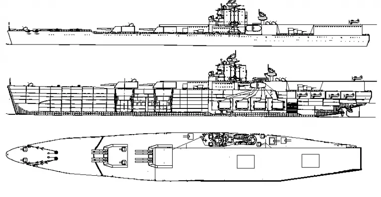 Luftfahrt- und Artillerieschiff. Paar Optionen.