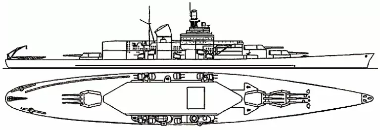 Aviation at artillery ship. Pares ng mga pagpipilian.