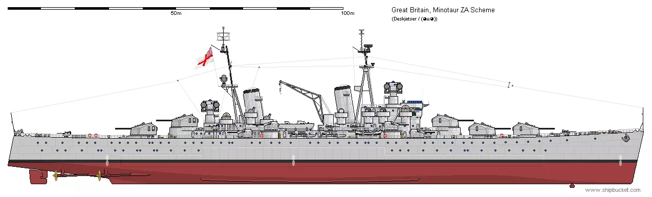 Facila Minotaur Type Cruiser (Projekto Z) Mararmeo UK