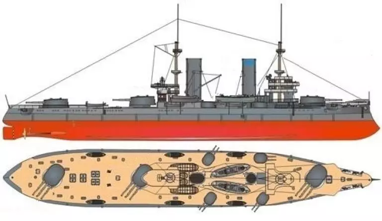 Pemandangan njaba Partai Komunis Armored Andreani wektu sawise modernisasi 1908