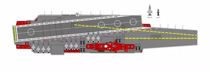 Četru jūru flote. Atomic Aviance Cruisers projektiem 1143.3 un 1143.4.