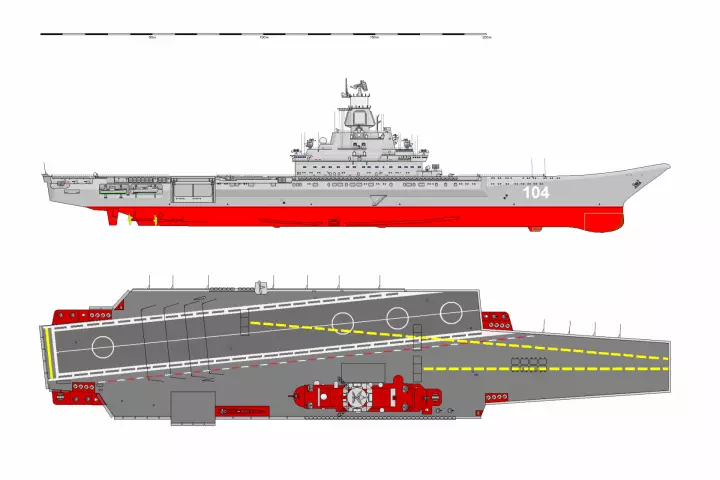 Četru jūru flote. Atomic Aviance Cruisers projektiem 1143.3 un 1143.4.