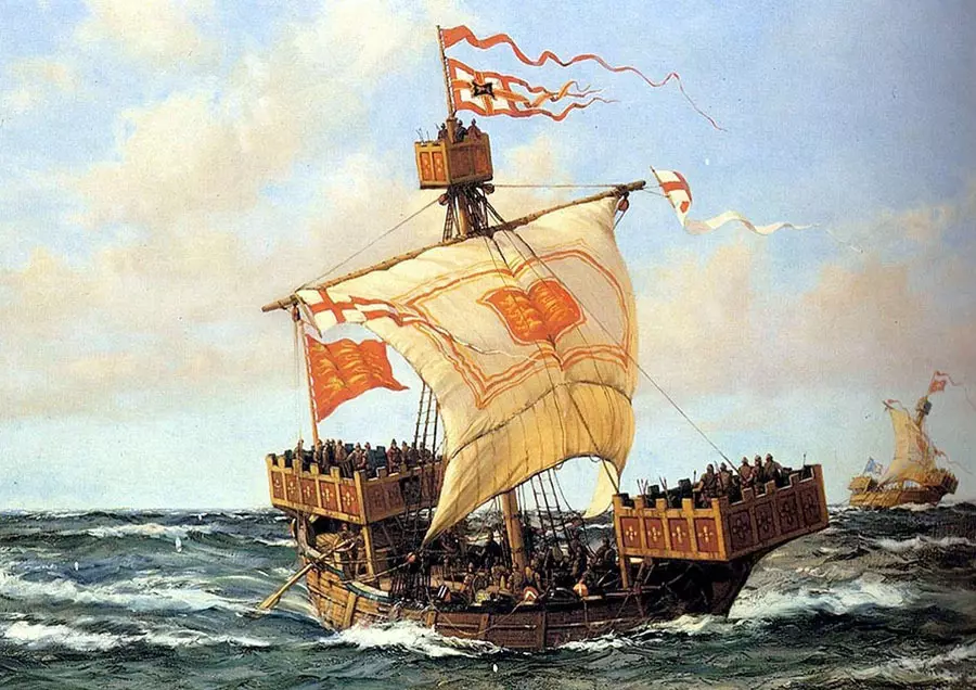 Nave da combattimento inglese, XIV secolo