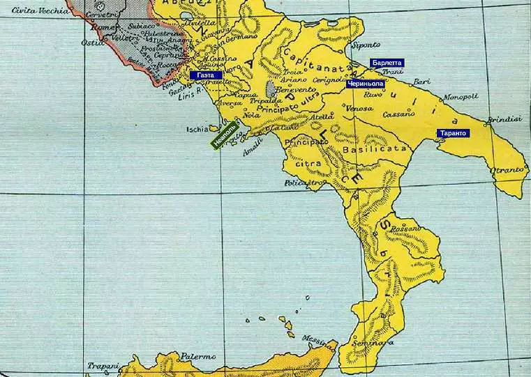 Lugares dos principais eventos da segunda guerra italiana. Segunda Guerra Italiana (1499-1504)