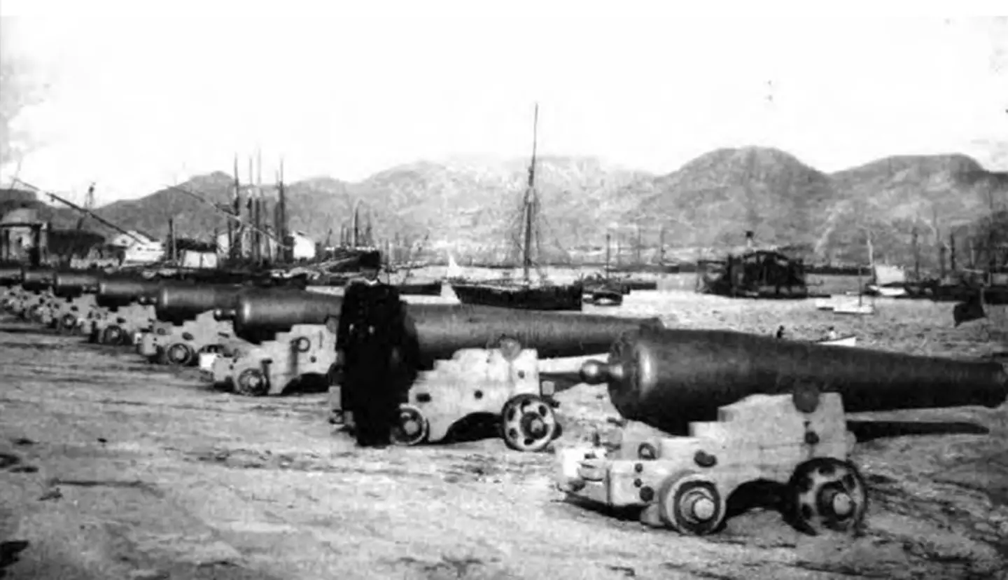 20 سینٹی میٹر ہموار بور کینن دریائے. Cartagena، 1860s Ejournal37.com.