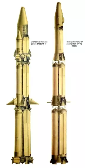 Valgmuligheder for fast brændstof missil RT-1 (8K95) fra en plakat i Demo Hall of the Branch of Mstu navngivet efter AD. Bauman i landsbyen Oravo Dmitrovsky District of the Moskva Region Militoryrussia.ru