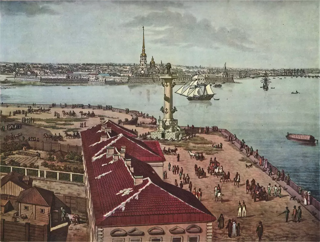 Άποψη του φρουρίου Petropavlovsk και το στόμα της Neva, Αγία Πετρούπολη, το τέλος του XVIII αιώνα