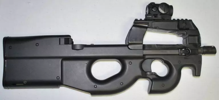 دڪان کان بغير پستول مشين fn p90.