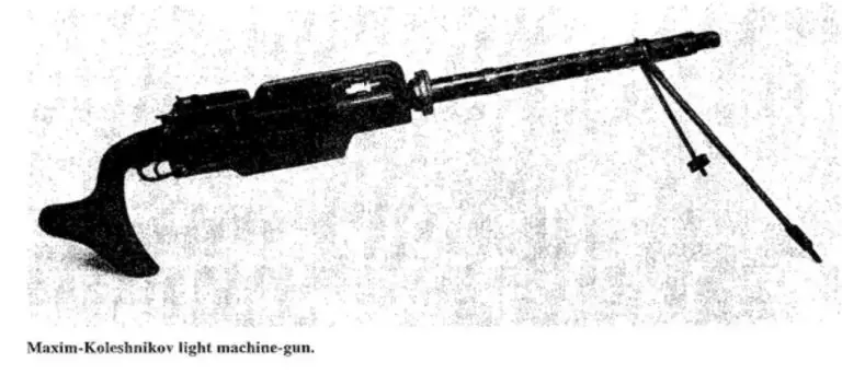 Gun Machine Hand-Haul Degyarev. Maxim-Kolesnikov Machine Gun