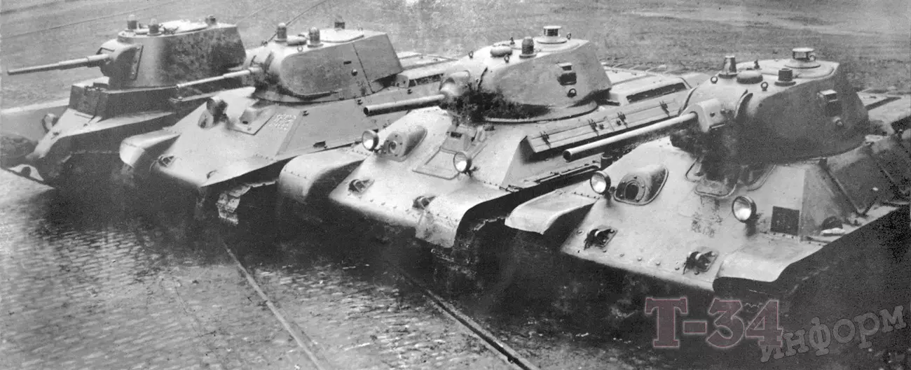 Aus de liichte Panzer vum BT an d'Mëtt Tank T-34. Deel 2 op der Sich no der optimaler Propulsioun fir Tank