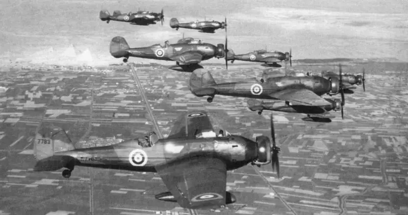 Bombardeiro de trança. Bombardeiro longo Vickers Wellesley. Reino Unido