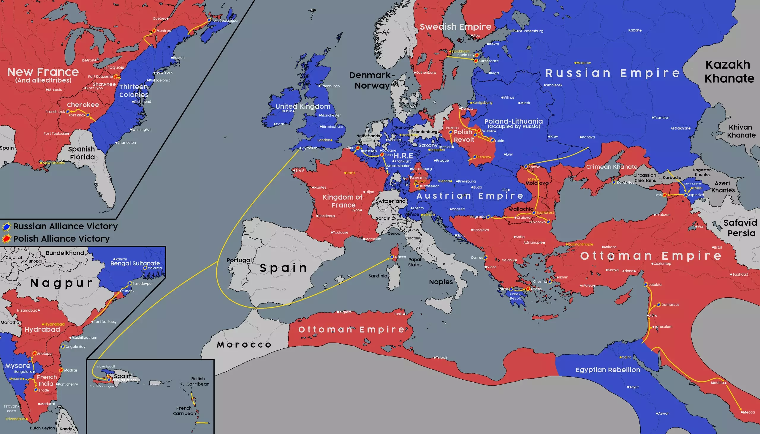 Bagaimana jika Perancis memenangi perang tujuh tahun. Kedua Perang Tujuh Tahun 1768-1775