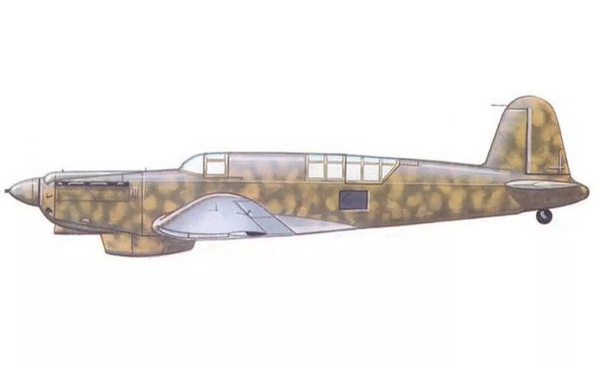 Yon ki gen eksperyans doub avyon de gè-milti-bi konba avyon Caproni CA-335 / SABCA S-47. Itali / Bèljik