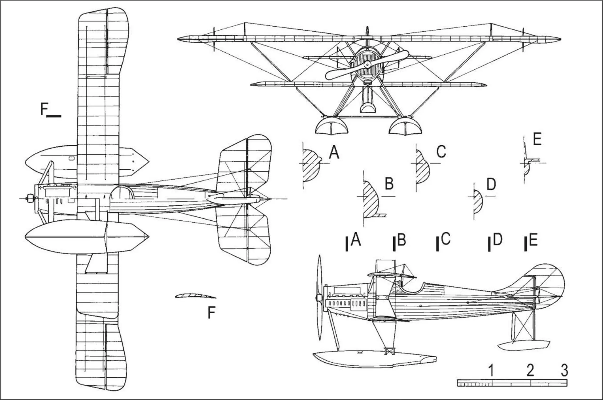 BURGESS HT-2 VITÈS SCOUT avyon de gè Scheme