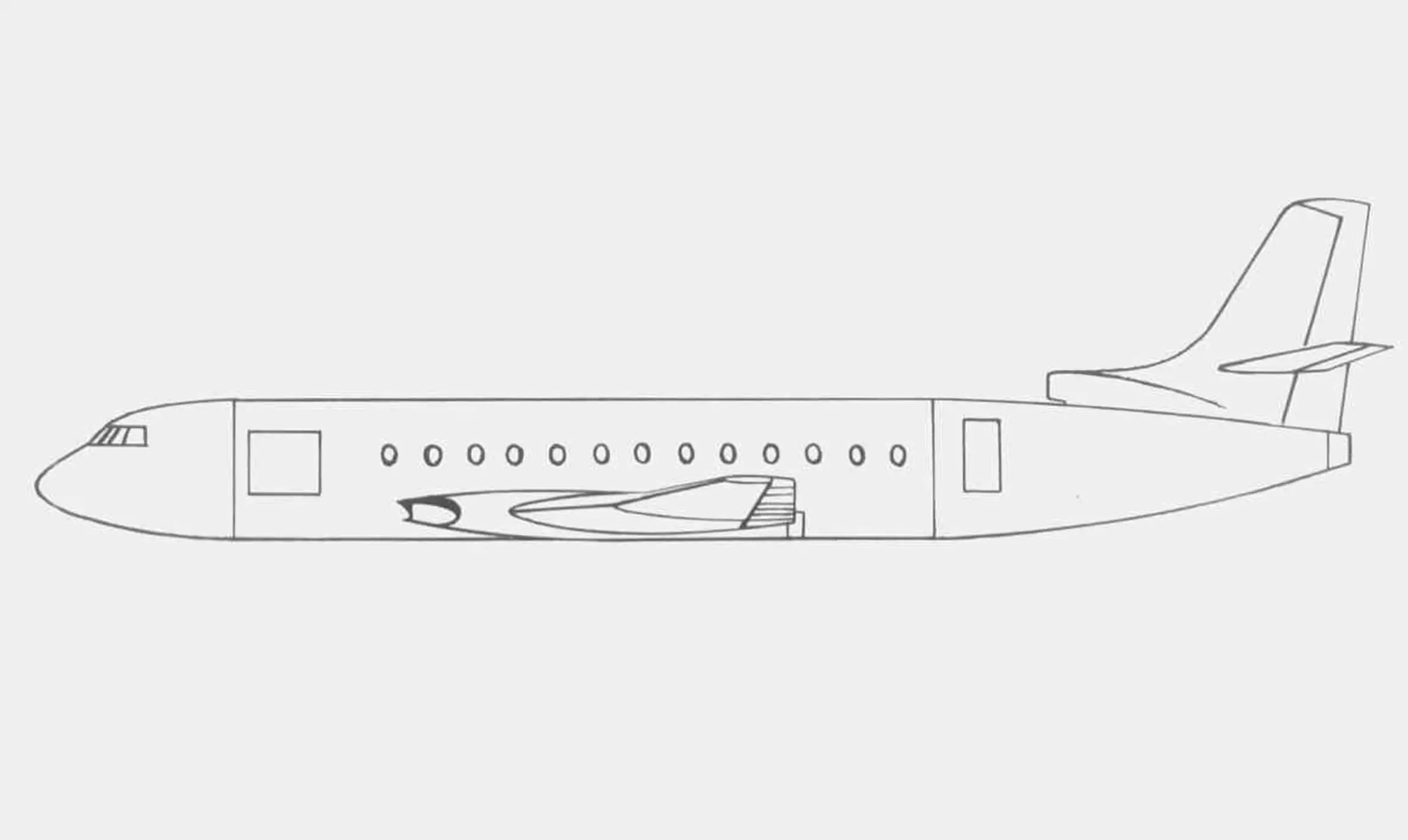 Projek van die passasier vliegtuie Breguet BR 978. Frankryk