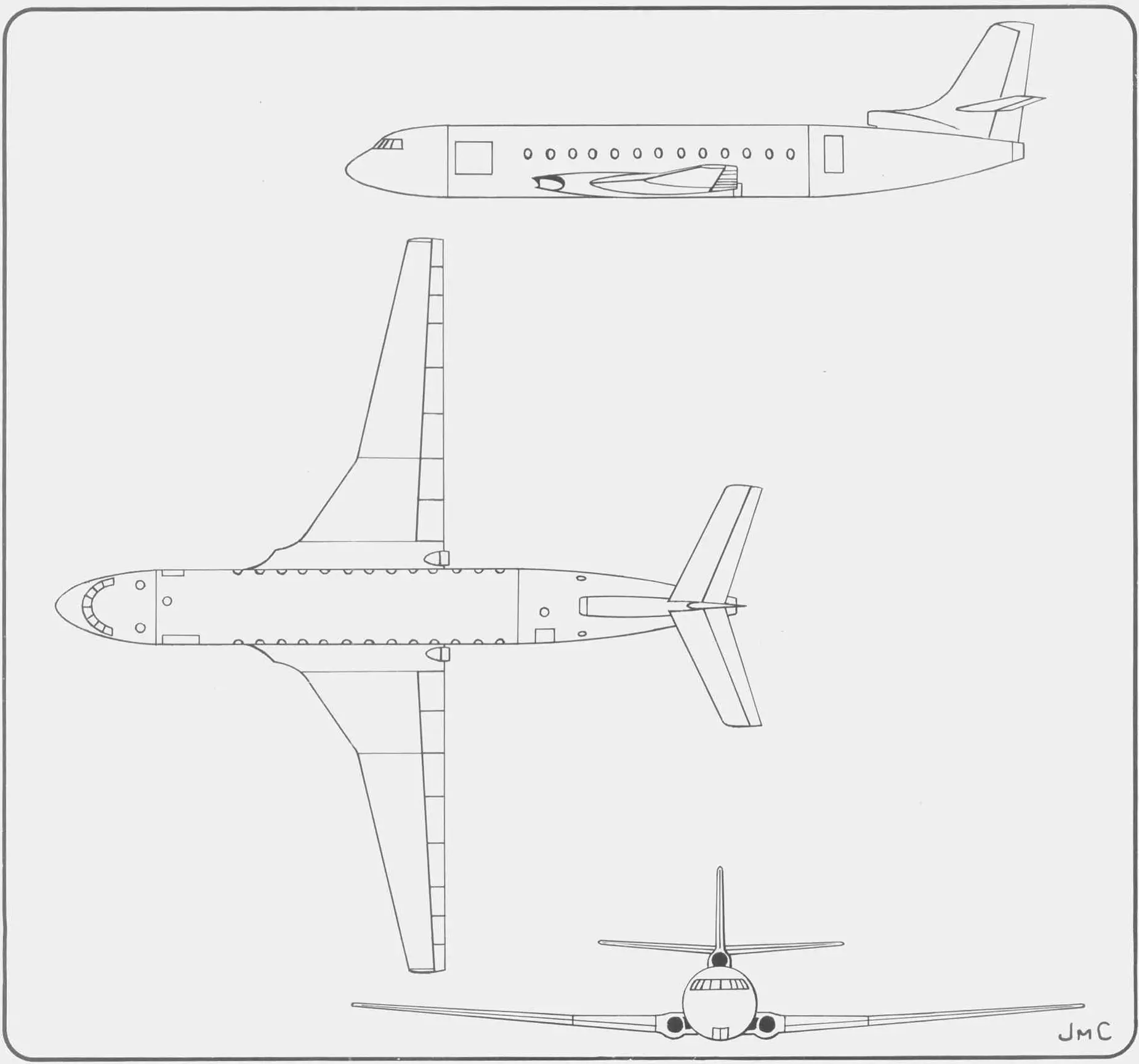 Pro image BR 978 projekt stredného riadkového lietadla