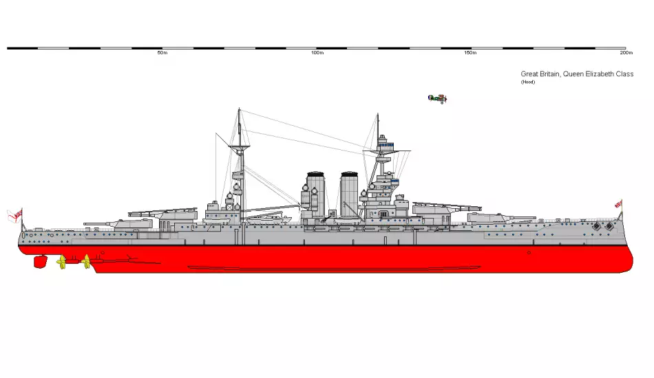 Алтернативен тип боен кораб "Queen Elizabeth". Англия.