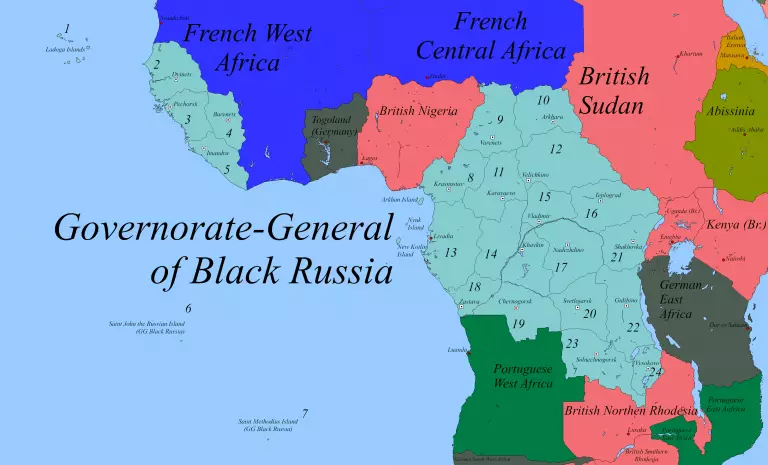 Fonte - https://www.deviantart.com/henrymanning/art/governorate-ceneral-of-black-ceneral- -01-01-1914-876557614