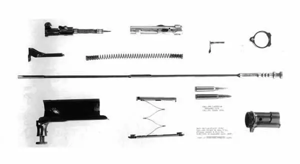 Ny antsipiriany momba ny basy ao amin'ny Rifle of Banga Arr. 1922, Cartridge 6,5 × 55 mm krag. Sary NPS.gov.