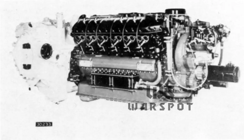 Շարժիչի Allison V-1710-E32, որն օգտագործվում էր ծանր տանիքում T29E1- ում