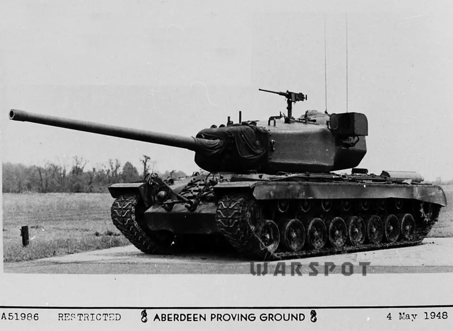 Tank Trwm T29E3 ar Polygon Aberdeen, Mai 1948