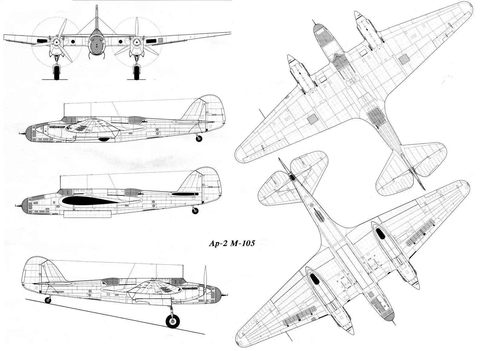 Bombardues alternativ kryesor Pyric Ar-2. Luftëtar i harruar. BRSS