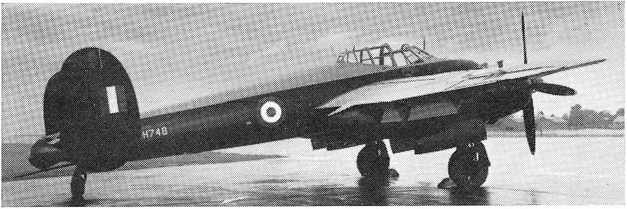 Brigand RH748, modifye pou tès Catapult, 1949