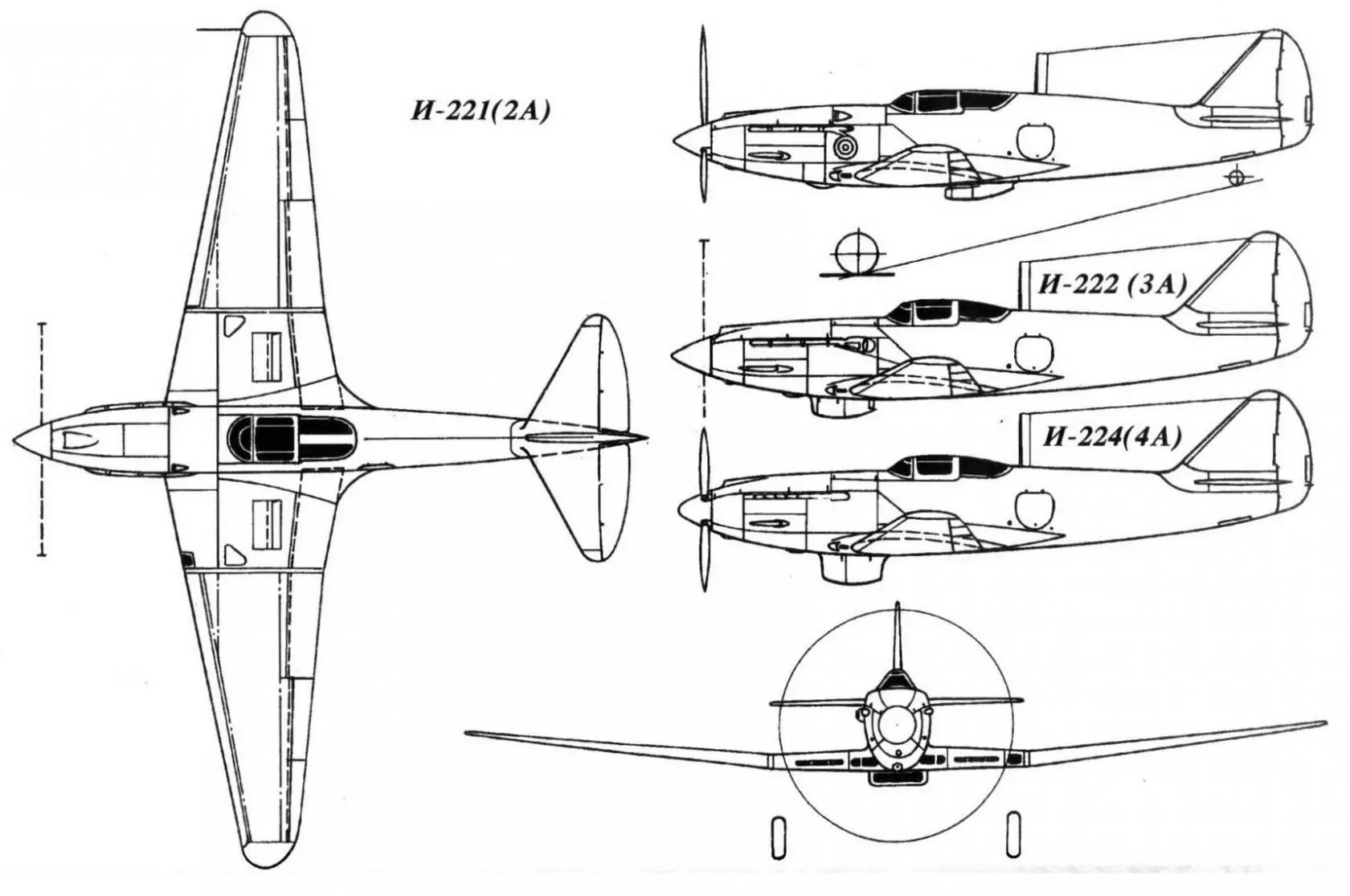 Höghöjd Fighters-Interceptors I-220 - I-225. Sovjetunionen