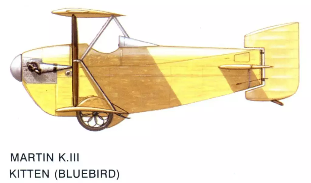 Scheme of painting of an experienced fighter J. V. Martin K.III Kitten (Bluebird)